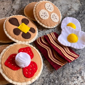 Deluxe Breakfast Set, Felt Play Food, Felt Breakfast Set, Felt Pancakes ...