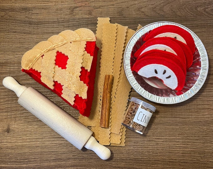 Apple Pie Kit, Felt Apple Pie, Sensory Kit, Diy Apple Pie, Felt Play ...