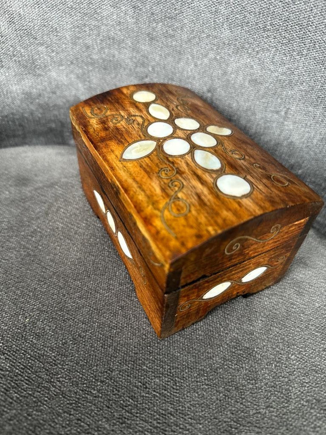 Mother of Pearl Inlaid Jewelry Box Wooden Handcrafted - Etsy