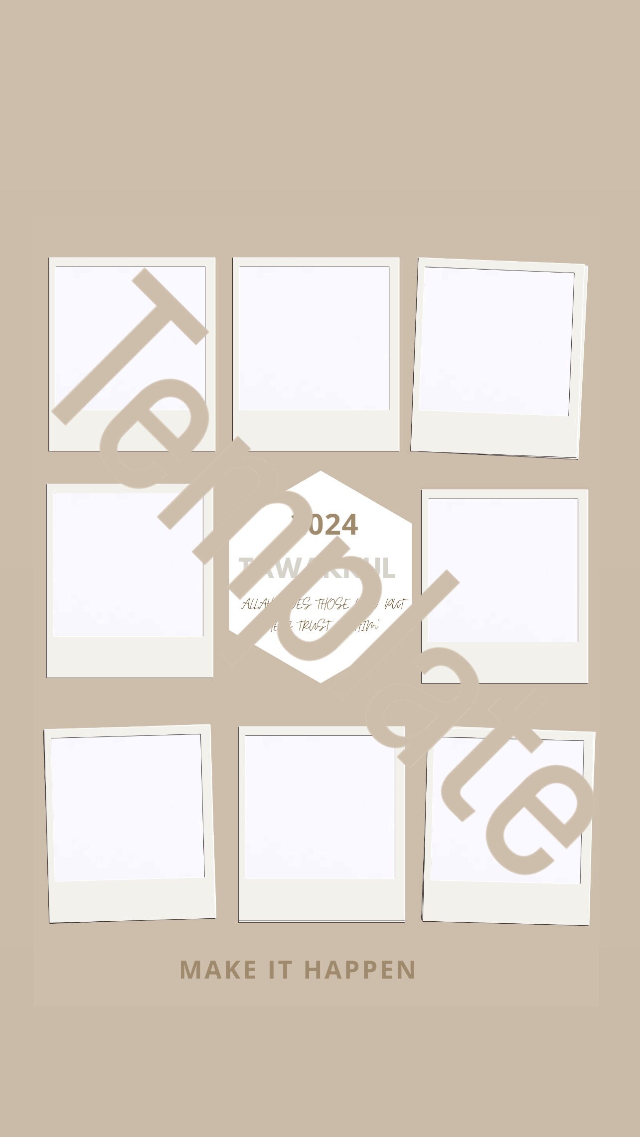 Islamic Vision Board Template - Blank - Etsy Canada