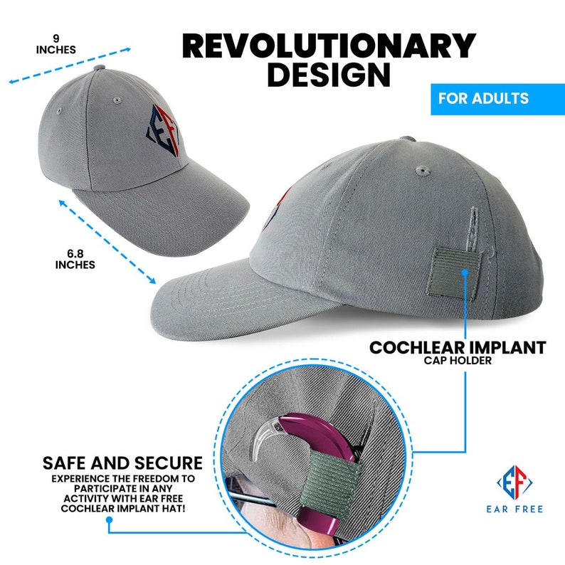 Cochhat Logo Cochlear Implant Hat, Stylish Ear Free Cochlear Implant ...