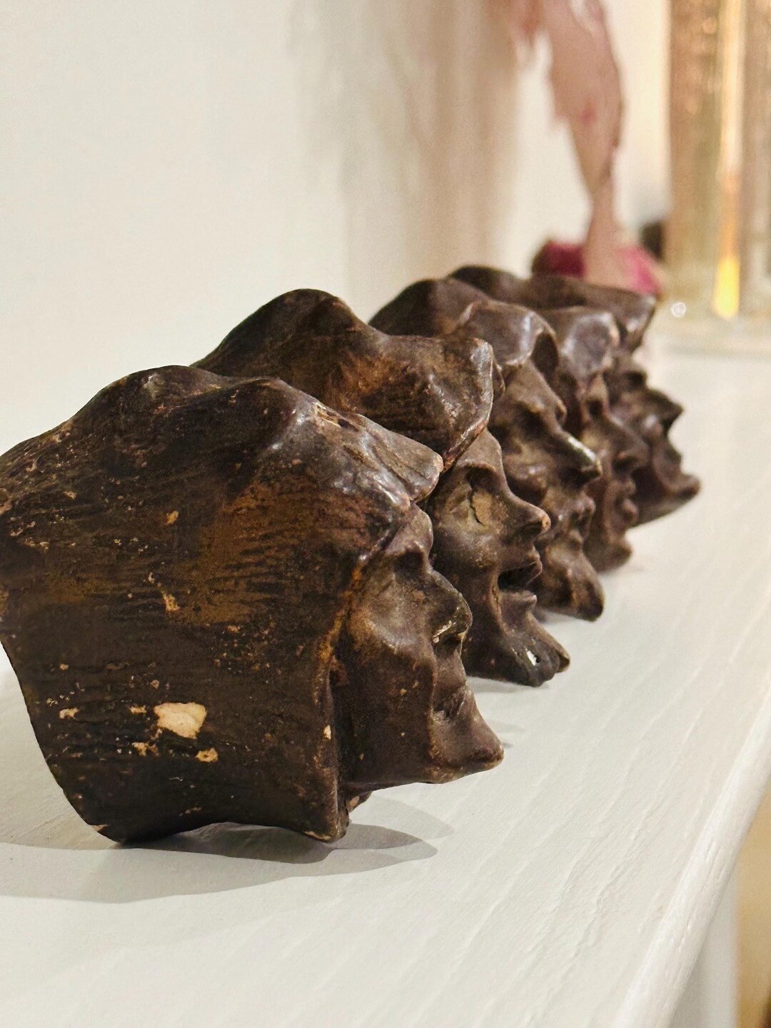 Vintage Antique Tobacciana Monk Pipe Rack Wall Art Sculpture Great ...