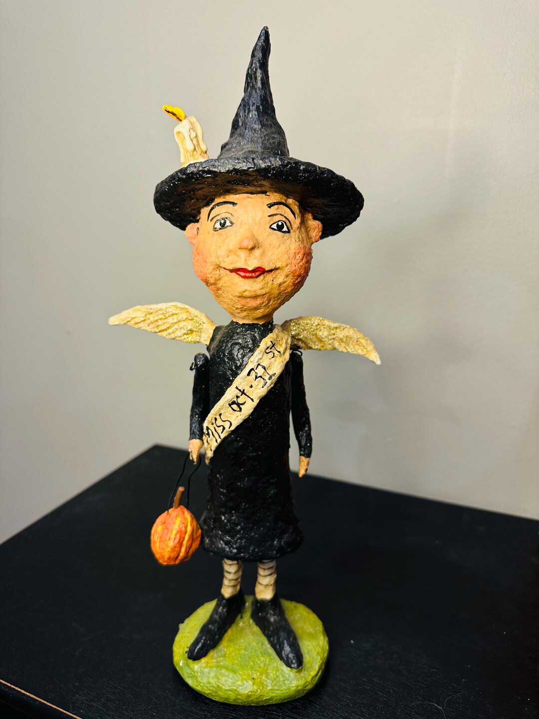 Debra Schoch Halloween Miss October 31st Witch Figurine Folk Art 14 ...