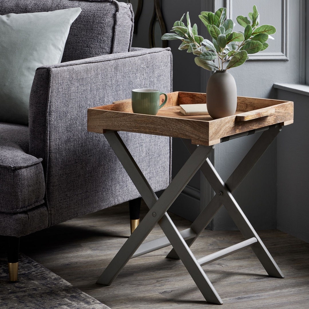 Nordic Grey Collection Large Butler Tray Table - Etsy UK