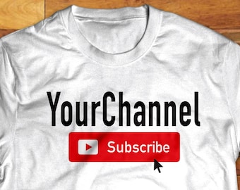 YOUTUBE Channel Custom T-shirt - Etsy