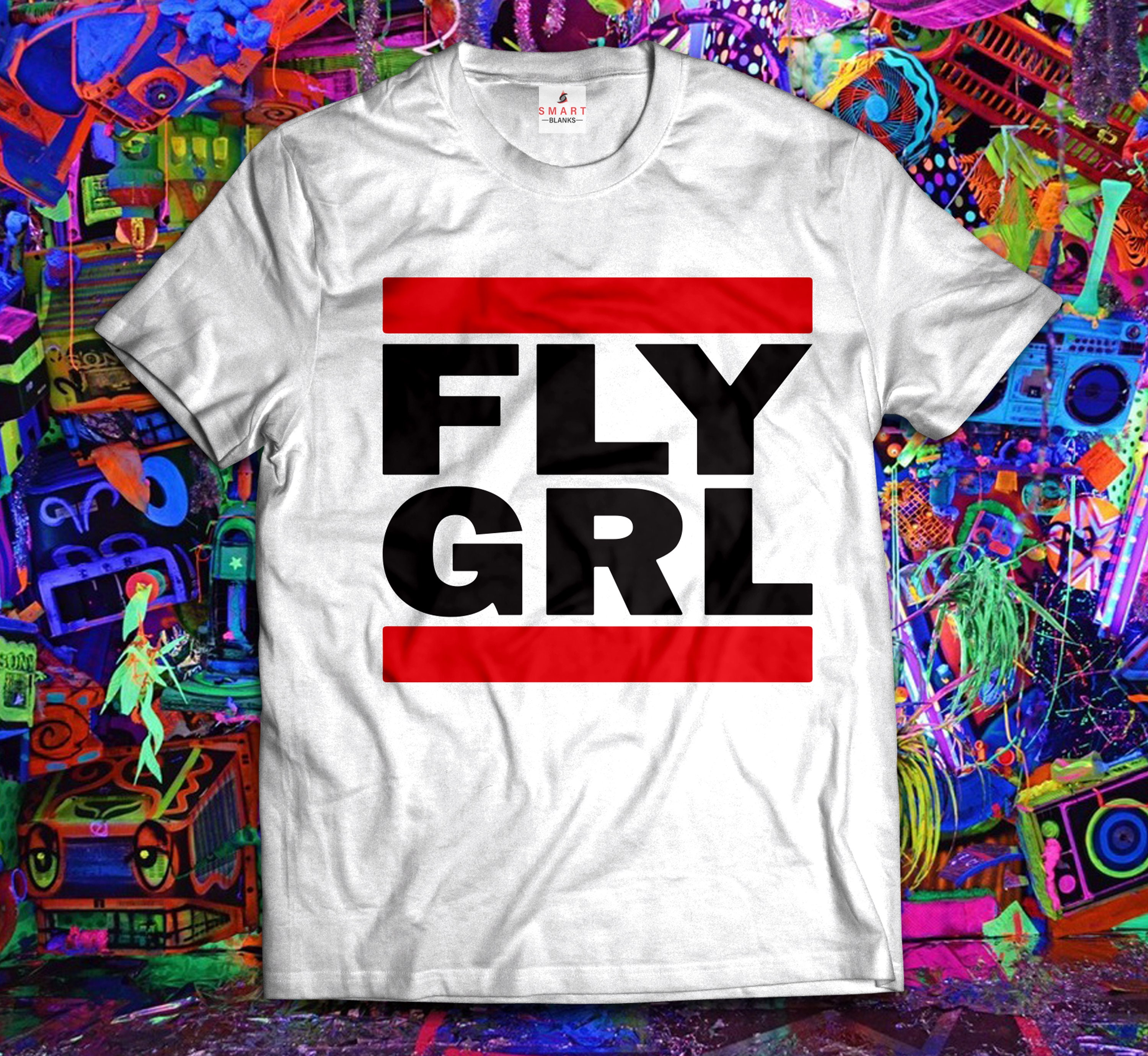 FLY GRL 80s Theme Party Hip-hop Personalized Shirt 80's Hip Hop Mc (S ...