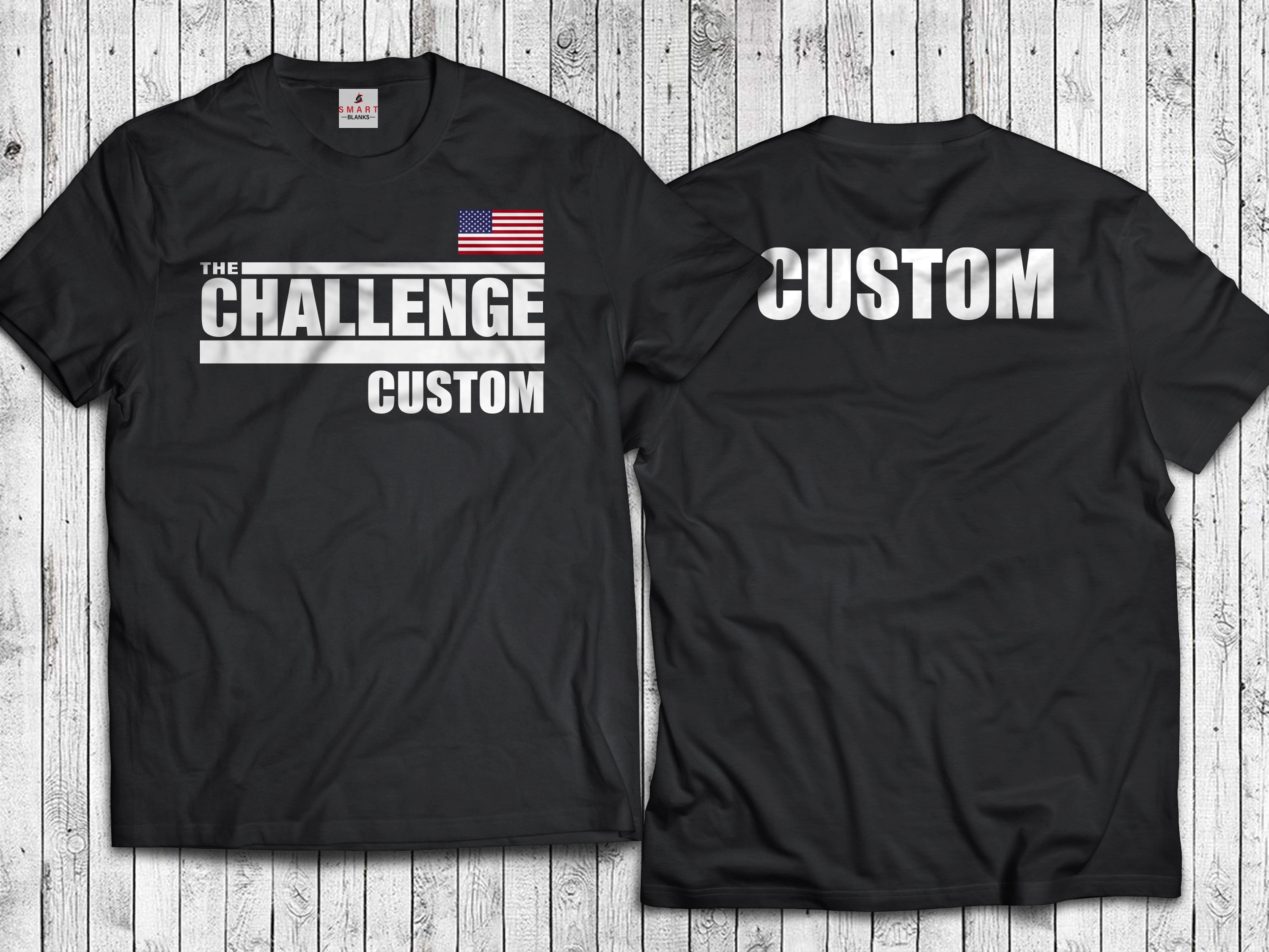 The Challenge Shirt Custom Name Front and Back - Custom Flag - Etsy