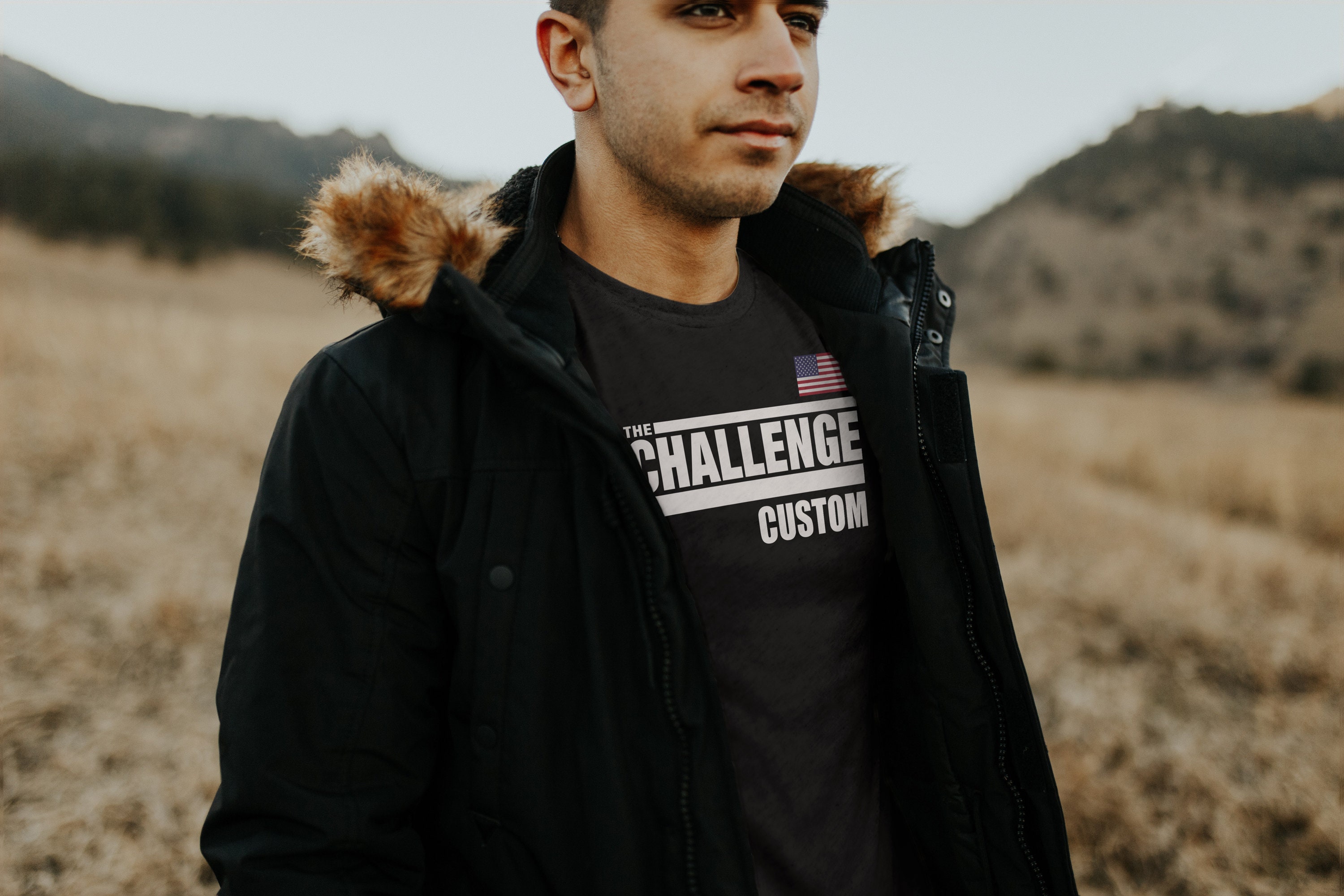The Challenge Shirt Custom Name Front and Back - Custom Flag - Etsy
