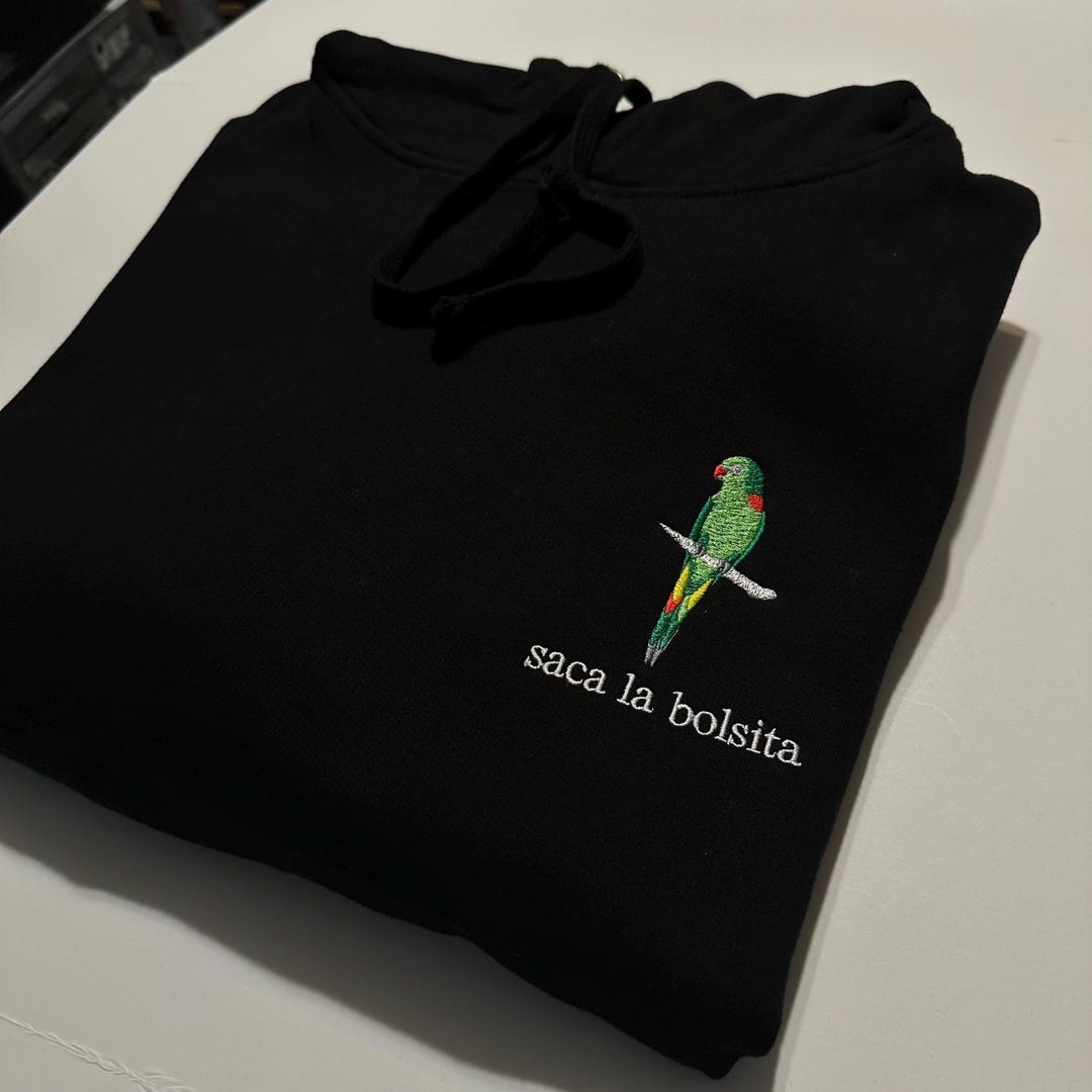 Saca La Bolsita Embroidered Hoodie Corridos Perico Pullover, Mexican ...