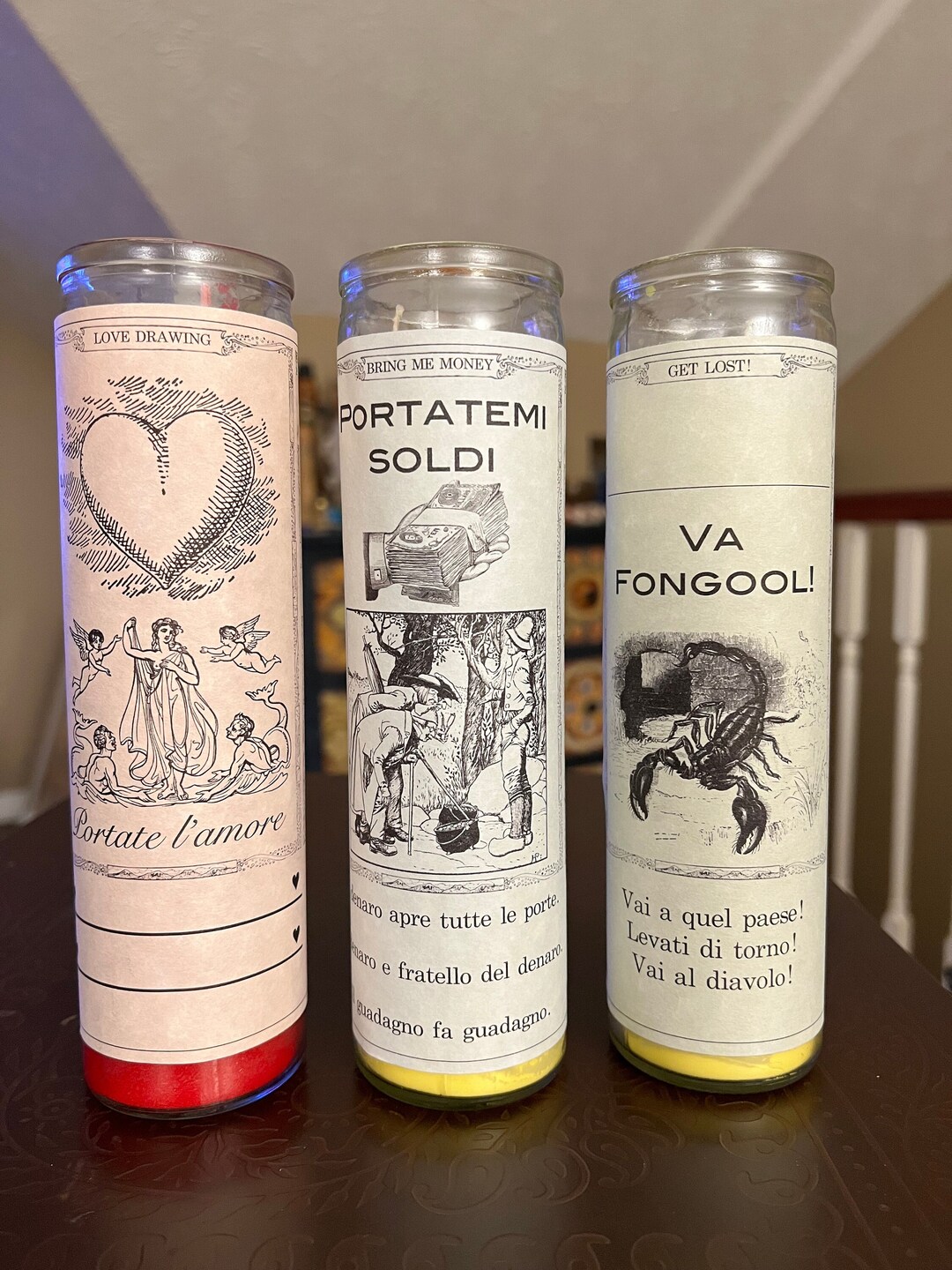 Customizable Italian Folk Magic / Strega 7 Day Candles - Etsy