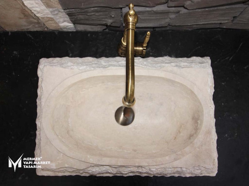 Travertine Ancient Roman Sink Handcrafted 100% Natural - Etsy