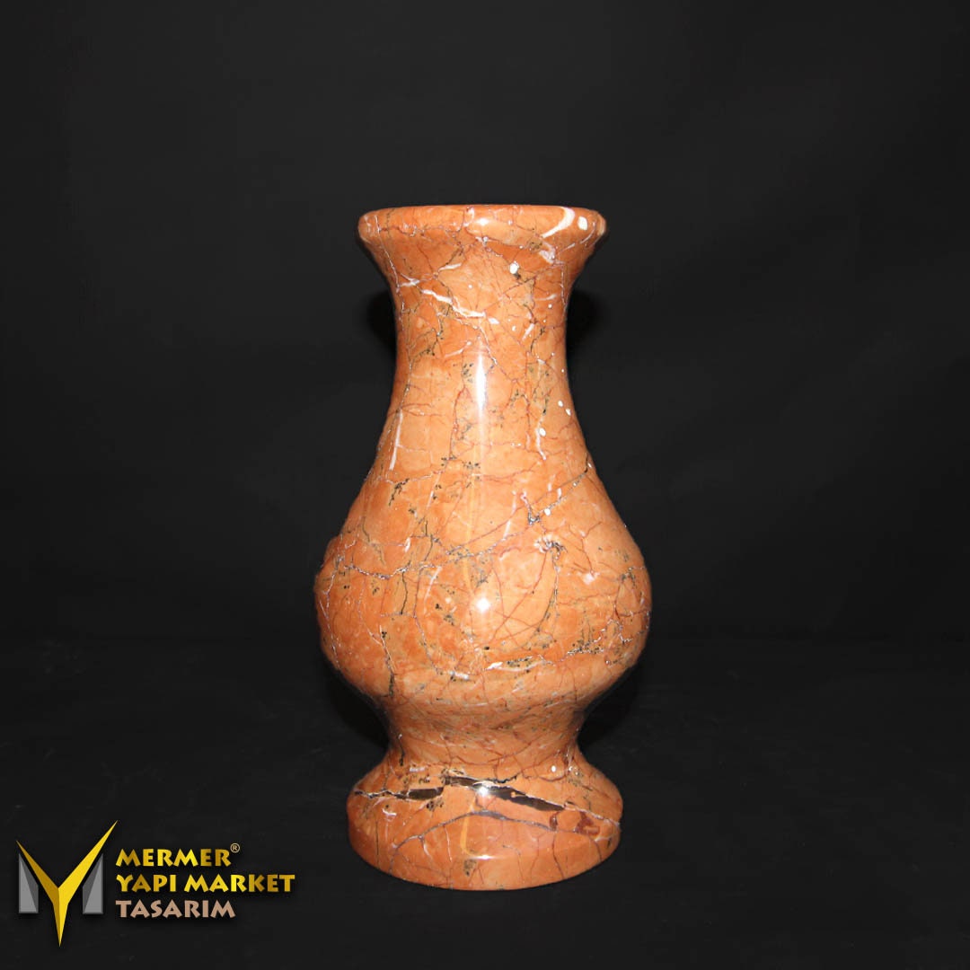 Red Marble Vase - Flower Pot, Marble Accessories, Gift, Home Decor, 100 ...