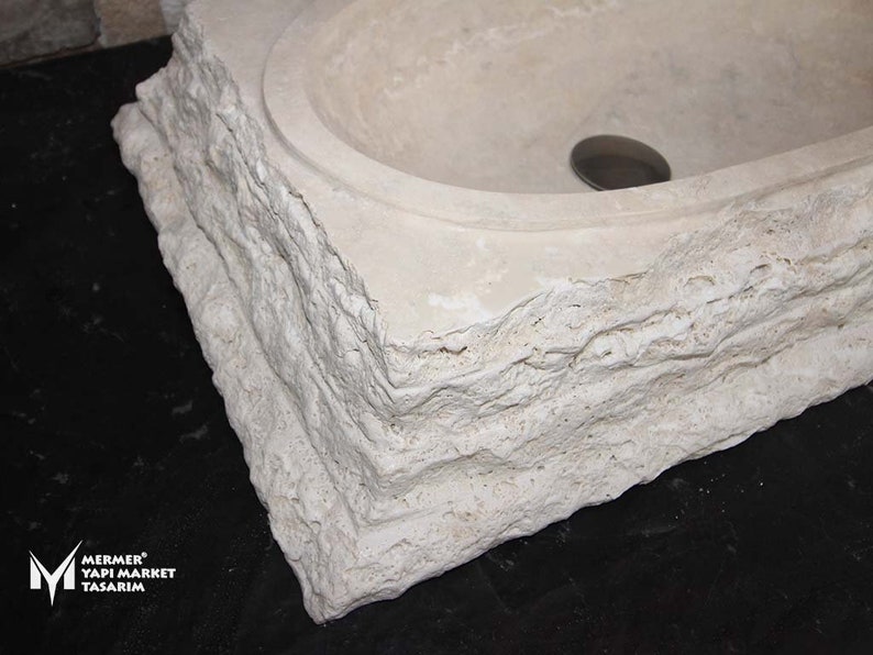 Travertine Ancient Roman Sink Handcrafted 100% Natural - Etsy