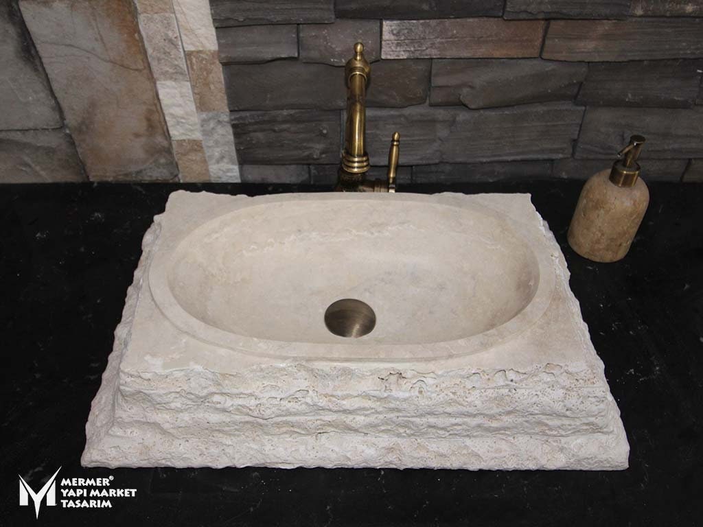 Travertine Ancient Roman Sink Handcrafted 100% Natural - Etsy