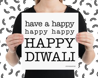Happy Diwali Wall Art - Etsy