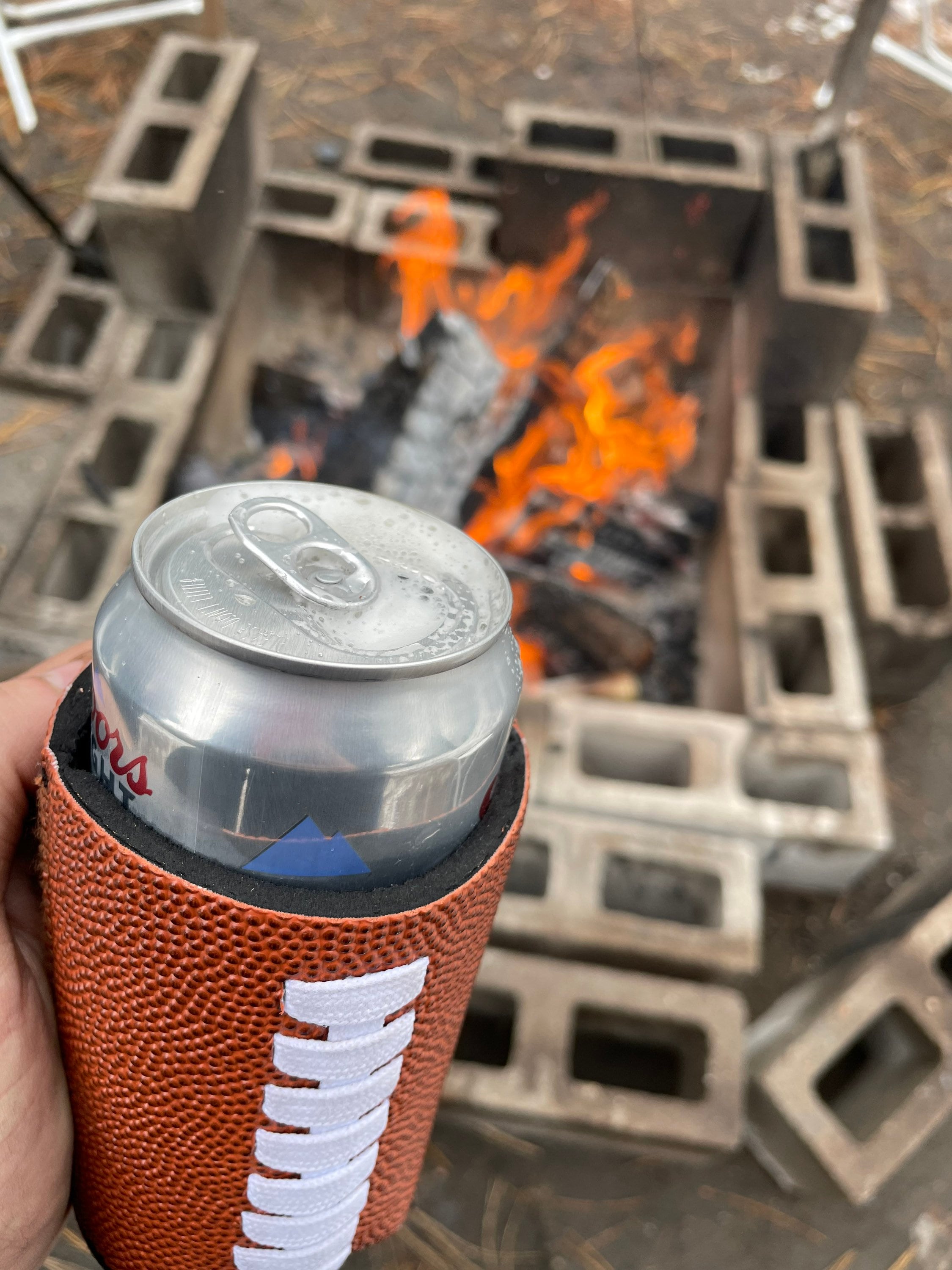 Football Slap Wrap Can Cooler 3 Pack, Leather Can Sleeve, Beverage ...