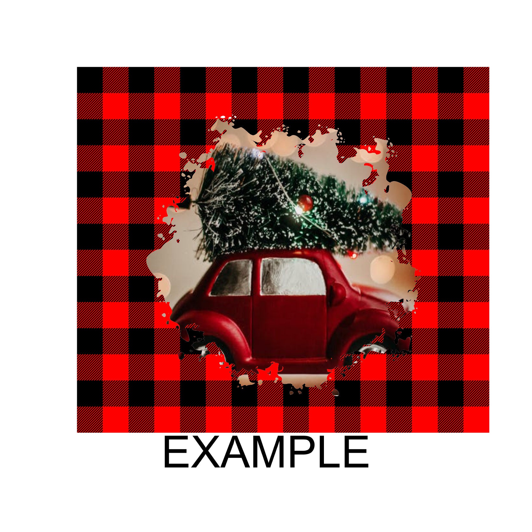 20oz Custom Template Black and Red Buffalo Medium Plaid - Etsy