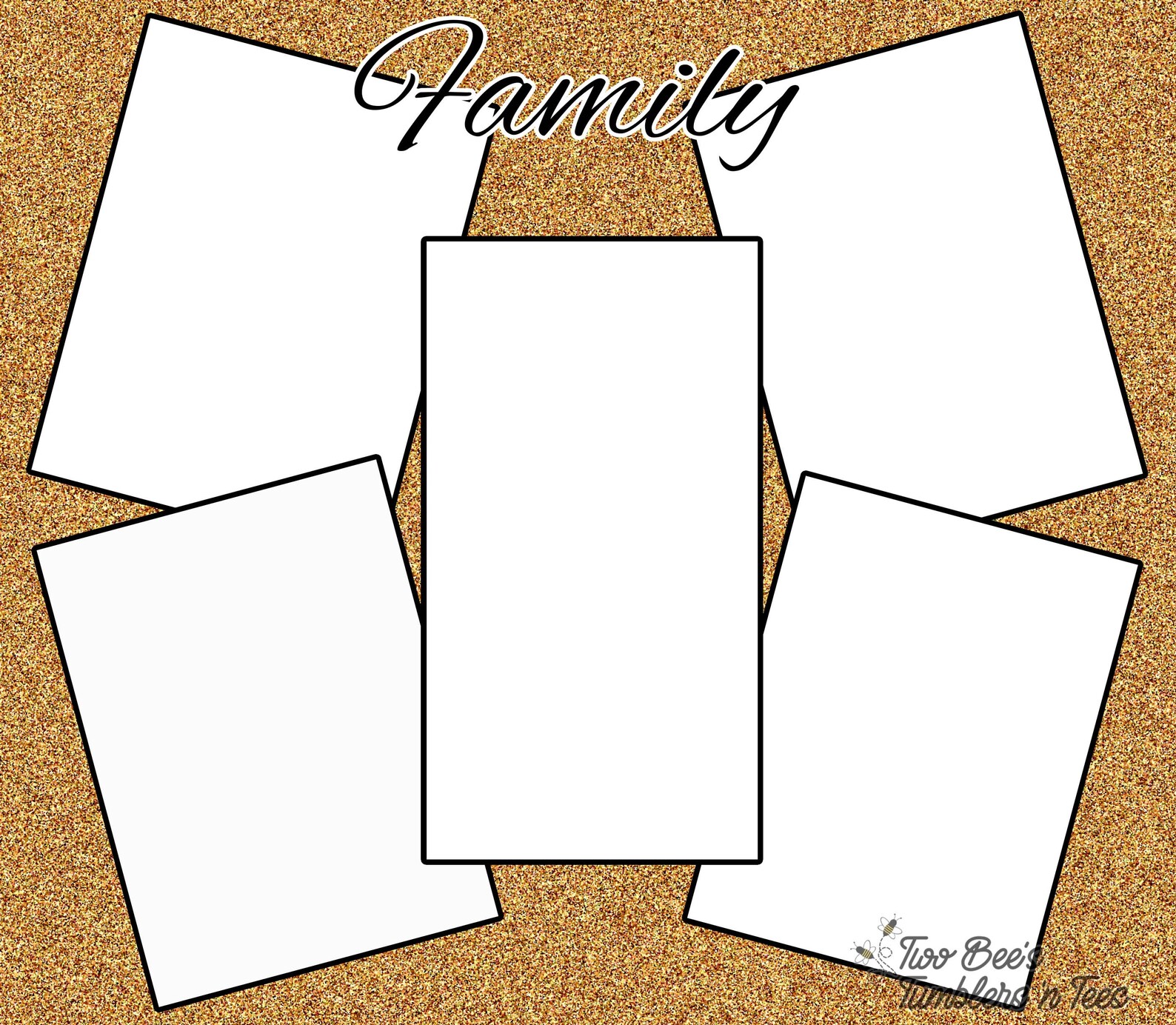 20oz Gold Glitter Tumbler Family Photo Digital Download PNG - Etsy