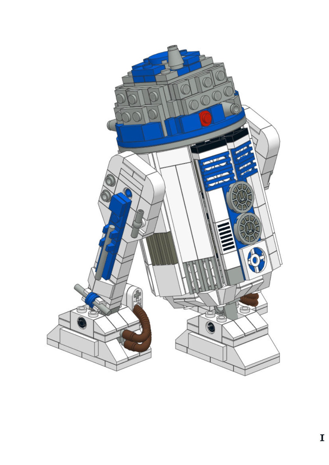 Lego MOC R2-D2 Mid Size Star Wars Building Instructions Manual - Etsy
