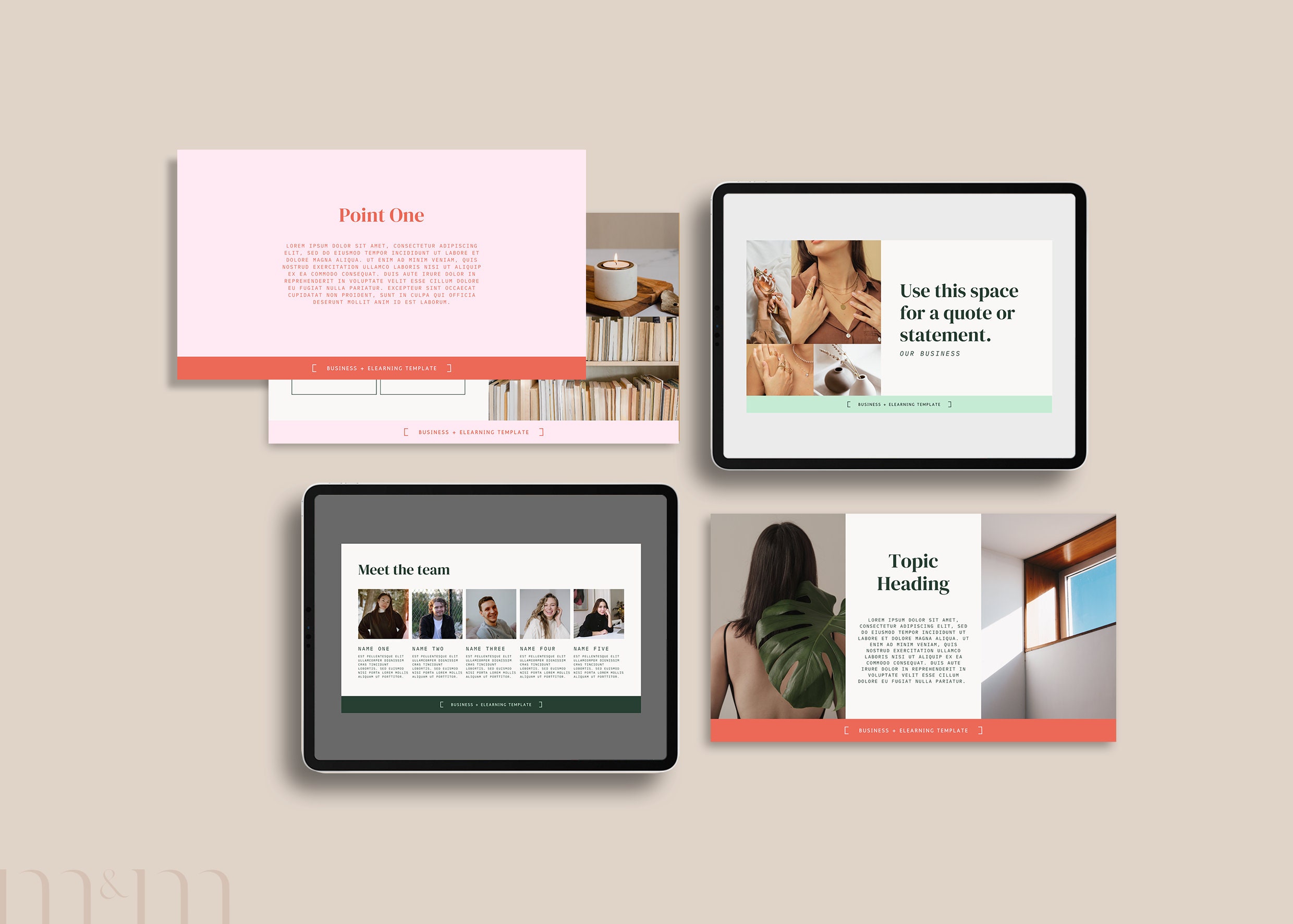 Modern E-learning Presentation Template | Google Slides Template ...