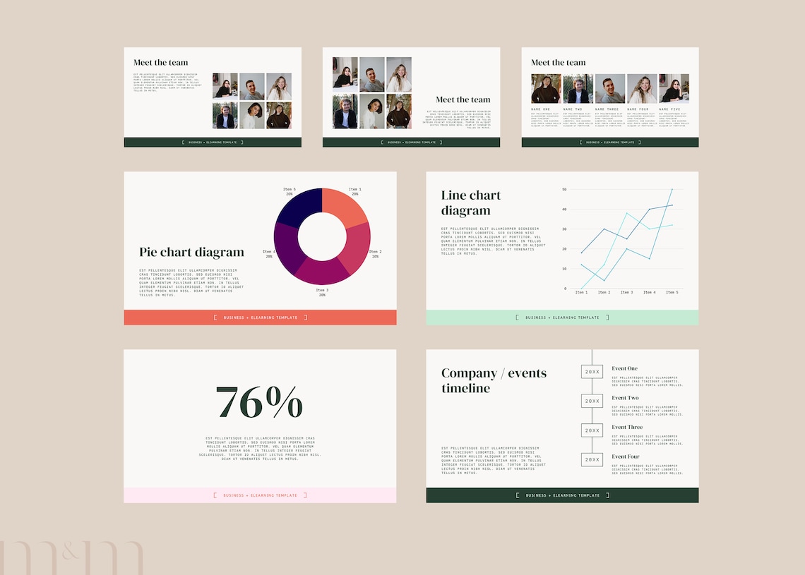Modern E-learning Presentation Template Google Slides - Etsy
