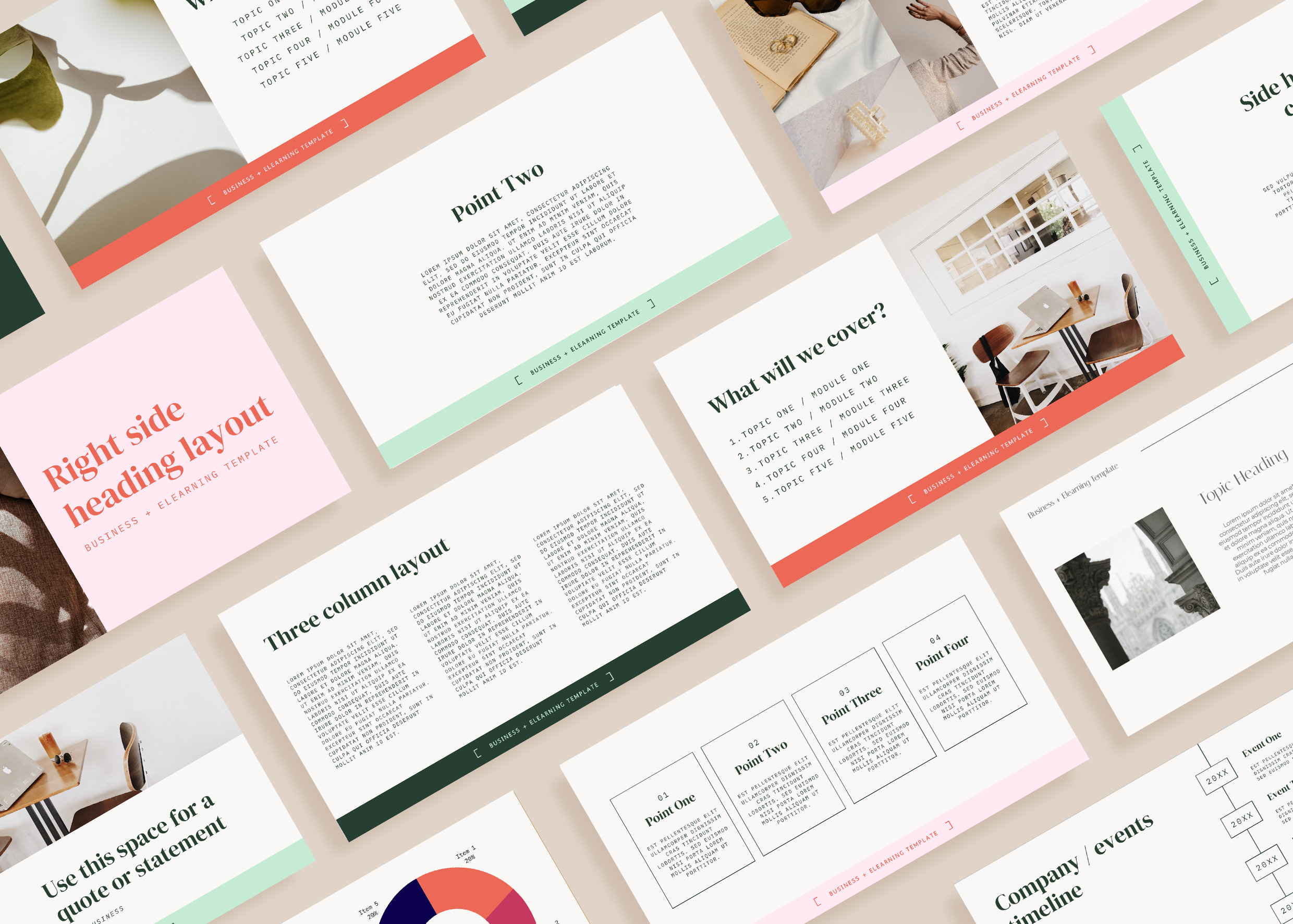 Modern E-learning Presentation Template | Google Slides Template ...