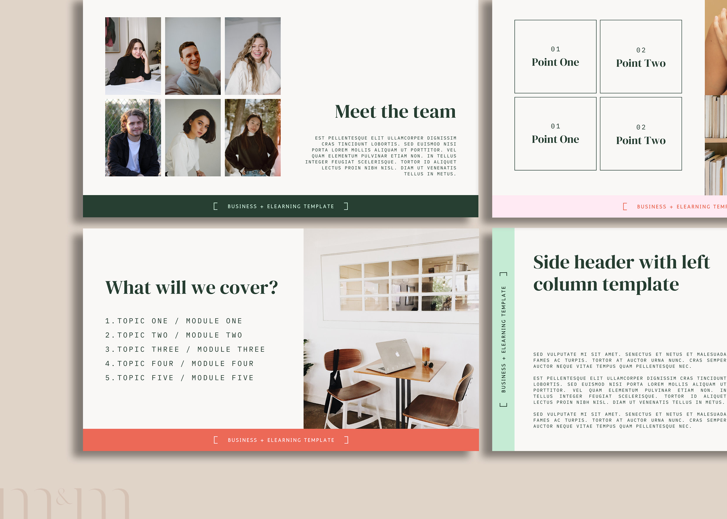Modern E-learning Presentation Template | Google Slides Template ...
