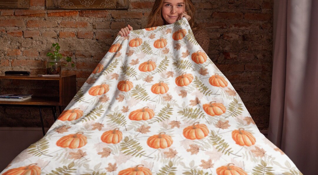 Cute Halloween Blanket, Pumpkin Blanket, Fall Throws and Blankets, Cozy ...