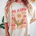 Be Kind Retro Flower Tshirt Wavy Groovy Tee Boho Kindness Shirt ...