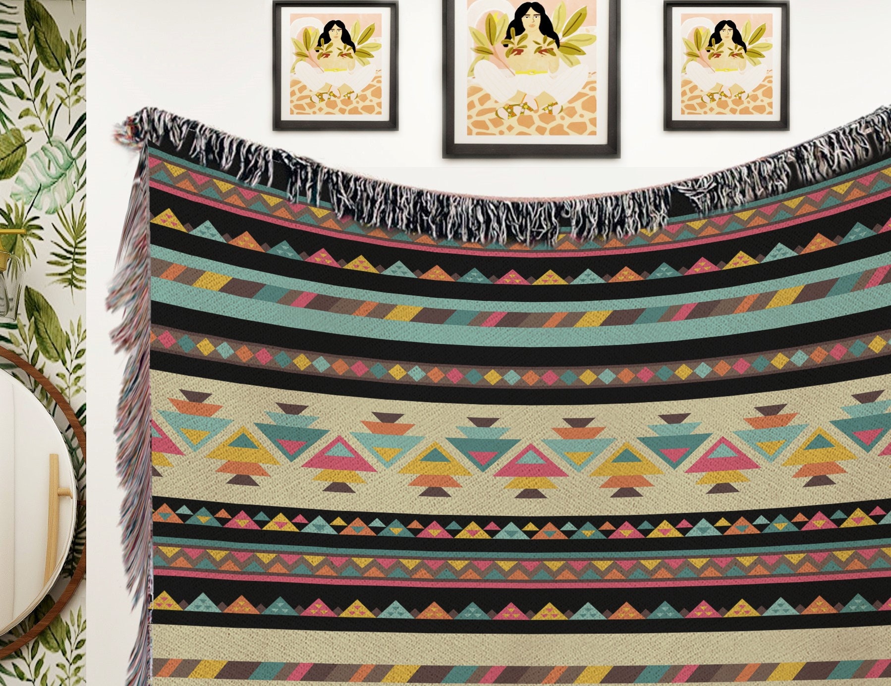 Native American Woven Blanket Navajo Ethnic Indian Tribal - Etsy