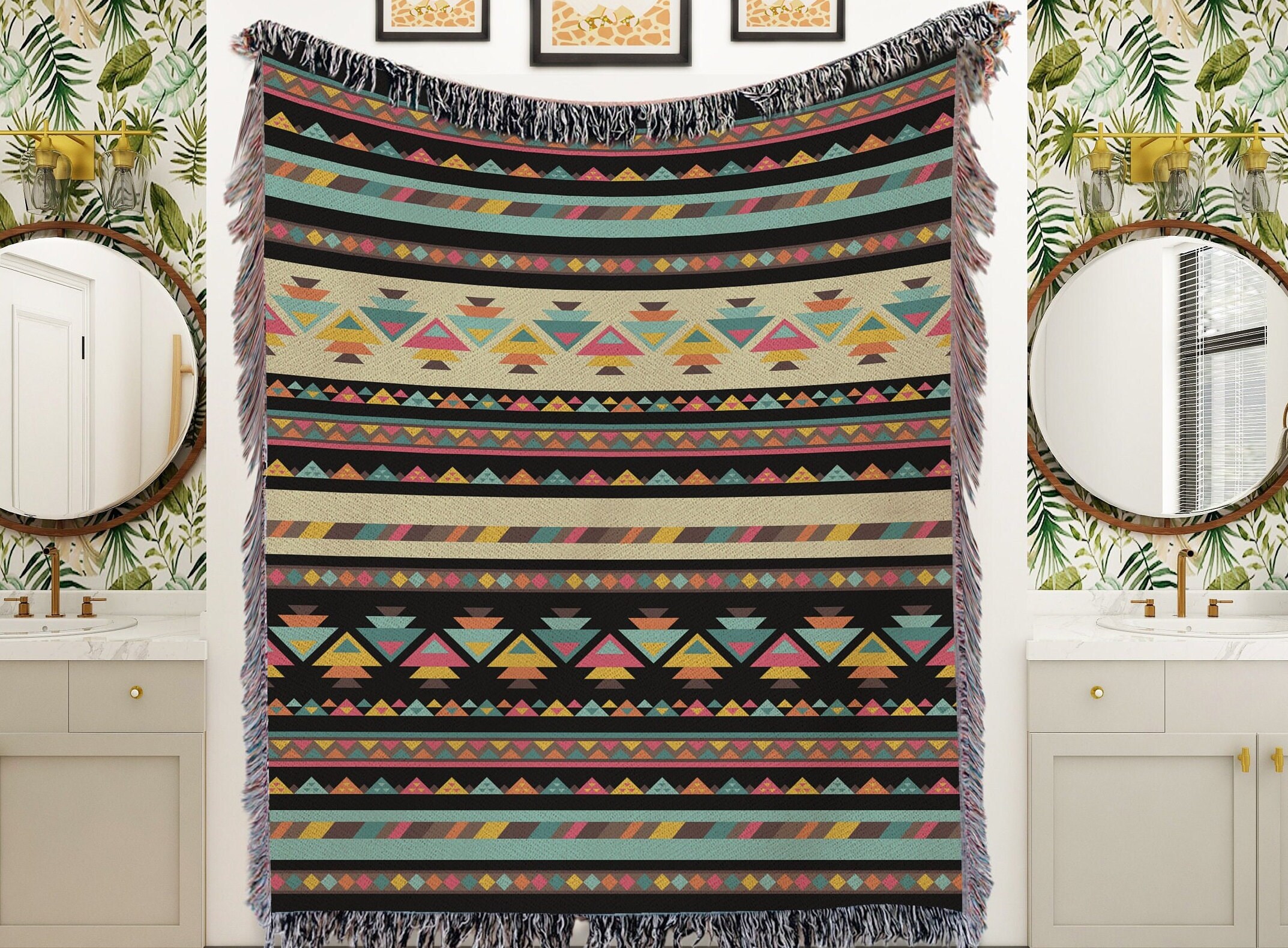 Native American Woven Blanket Navajo Ethnic Indian Tribal - Etsy