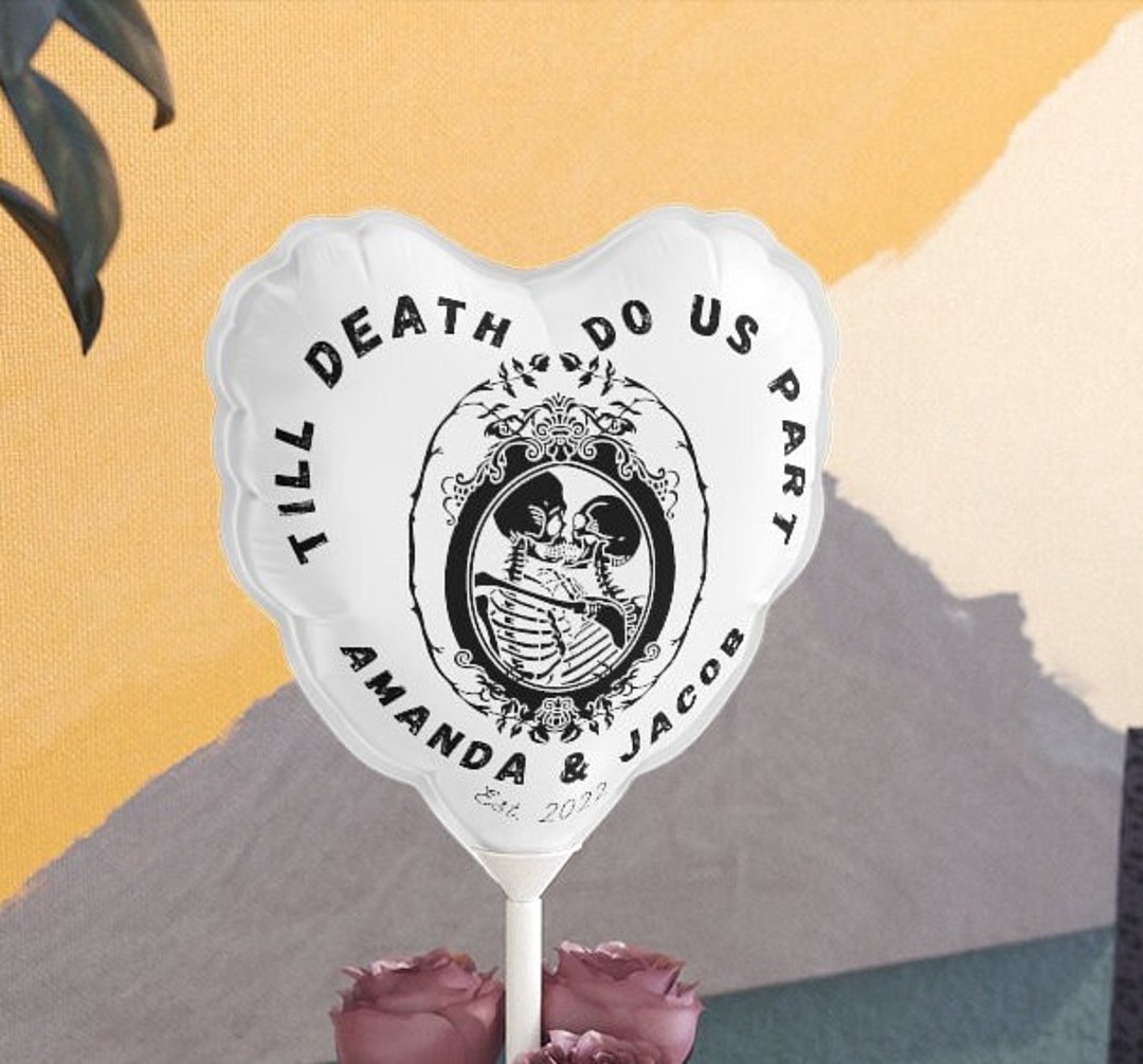 Custom Wedding Balloon Till Death Do Us Part Personalized Halloween ...