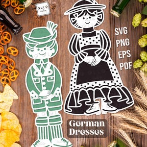 German Boy and Girl SVG • Traditional German Clothing Cut Files ...