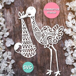 8 Stork SVG Bundle - Designs for Cricut & Paper Cutting. Baby Shower ...