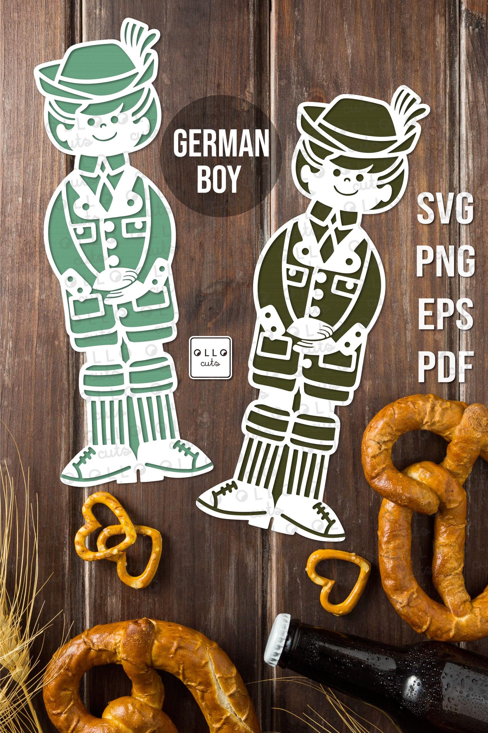 German Boy and Girl SVG • Traditional German Clothing Cut Files ...