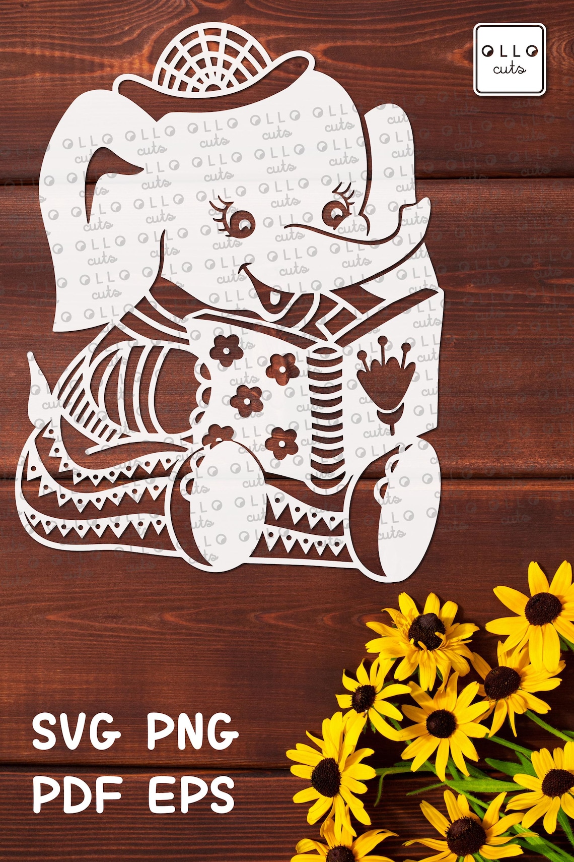 5 Playful Elephants SVG Bundle, Elephant Vector for Paper Cutting ...