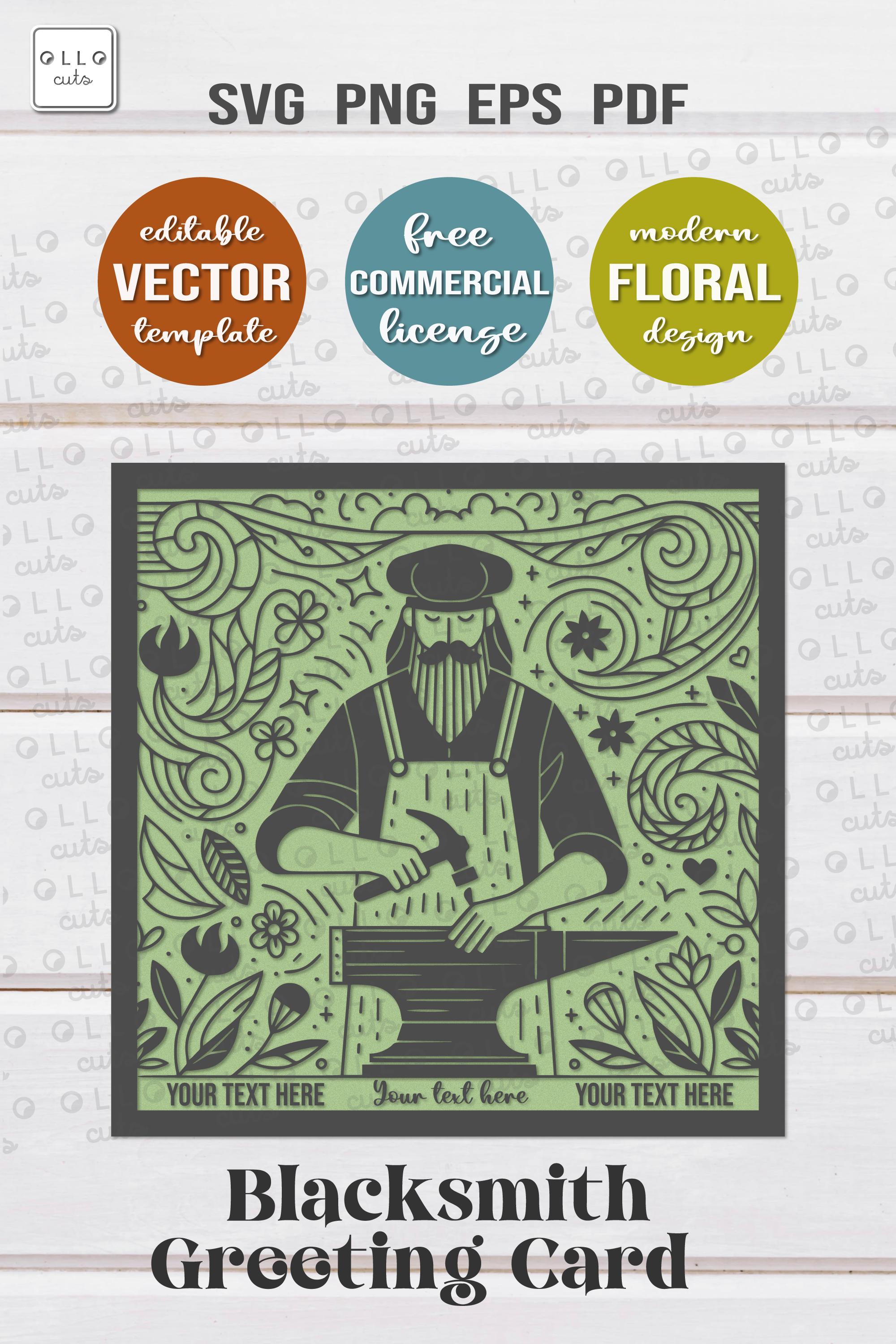 Blacksmith SVG File for Cricut / Silhoette Cameo. Paper Cutting Design ...