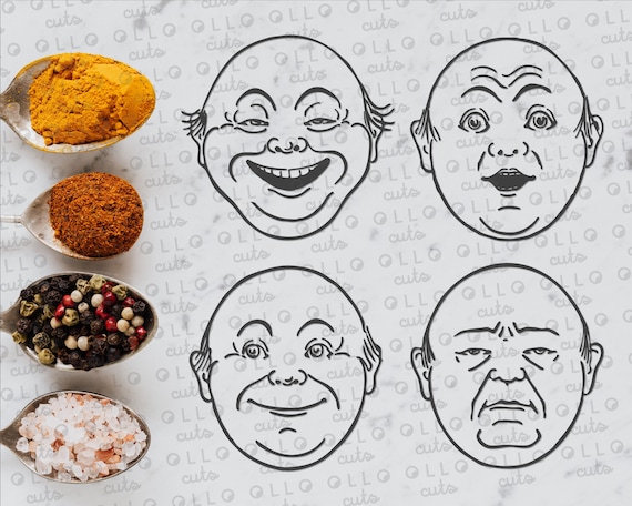 Mood Faces Vector Drawing Emotion Character Design Printable - Etsy