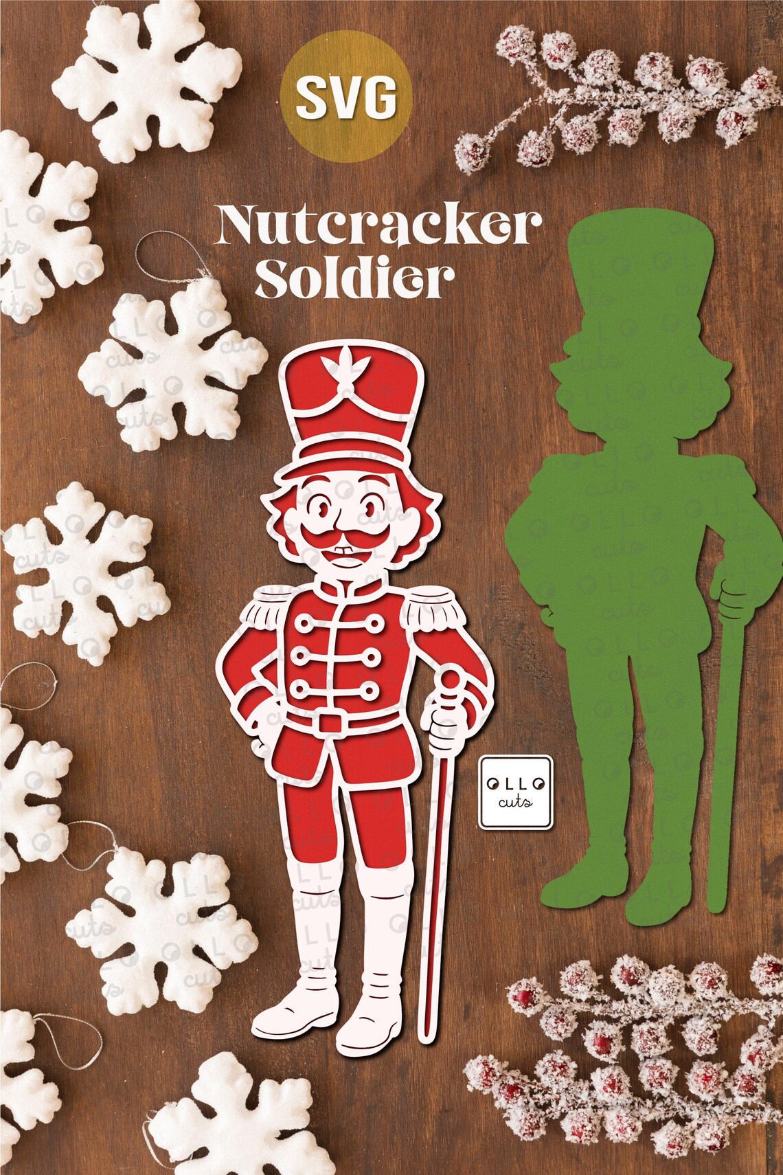 Nutcracker Soldier SVG | Christmas Decor Template for Cricut ...