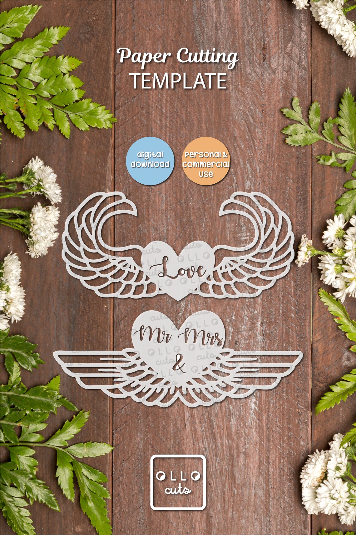 Angel Wings Svg Paper Cutting Png Wings Cut Out Angel Wings - Etsy