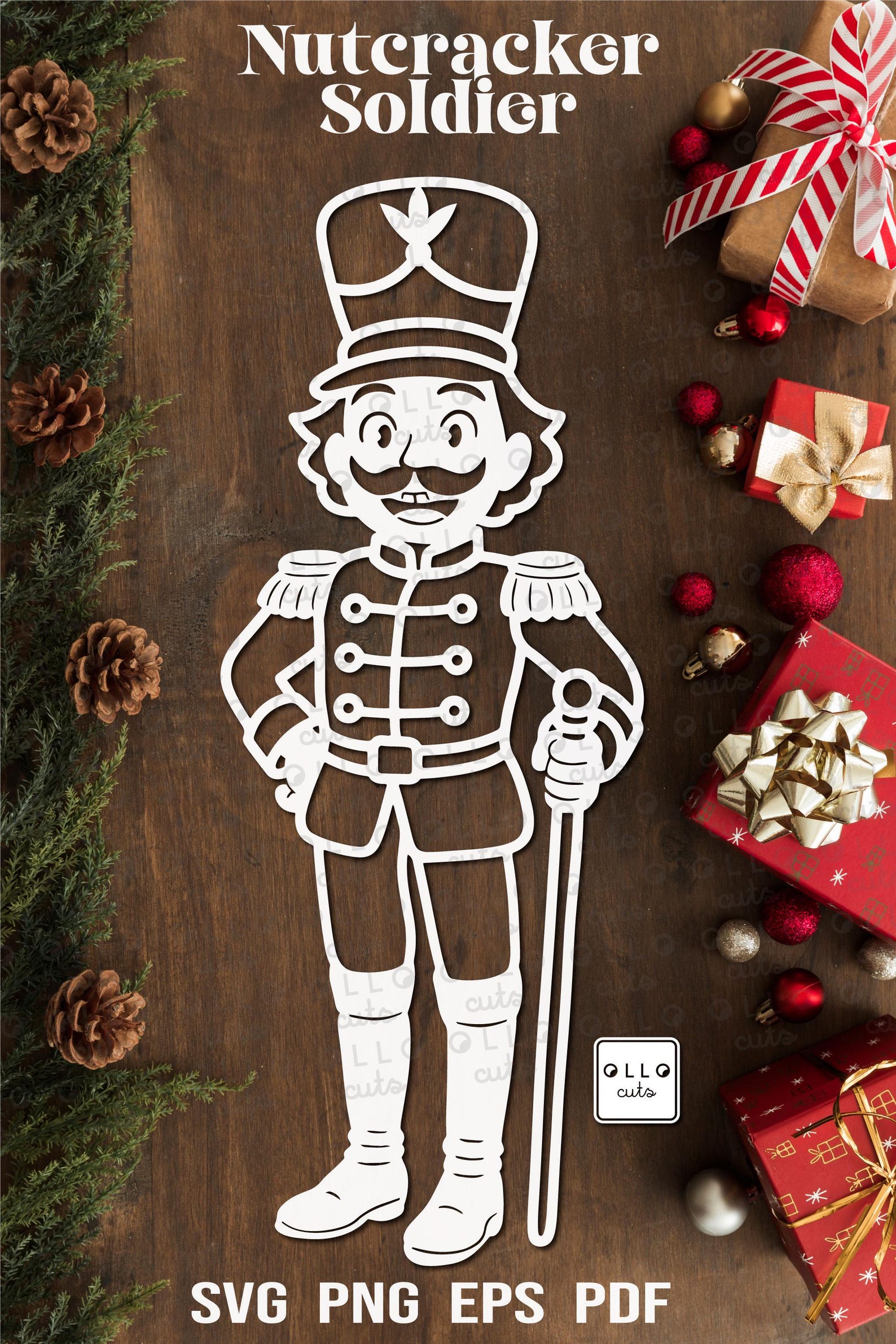 Nutcracker Soldier SVG | Christmas Decor Template for Cricut ...