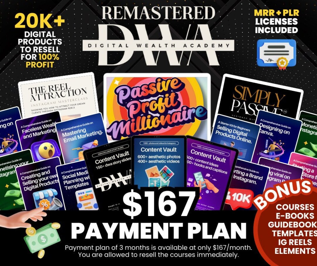 Digital Wealth Academy Remastered Course With 2500+ MRR Products ...