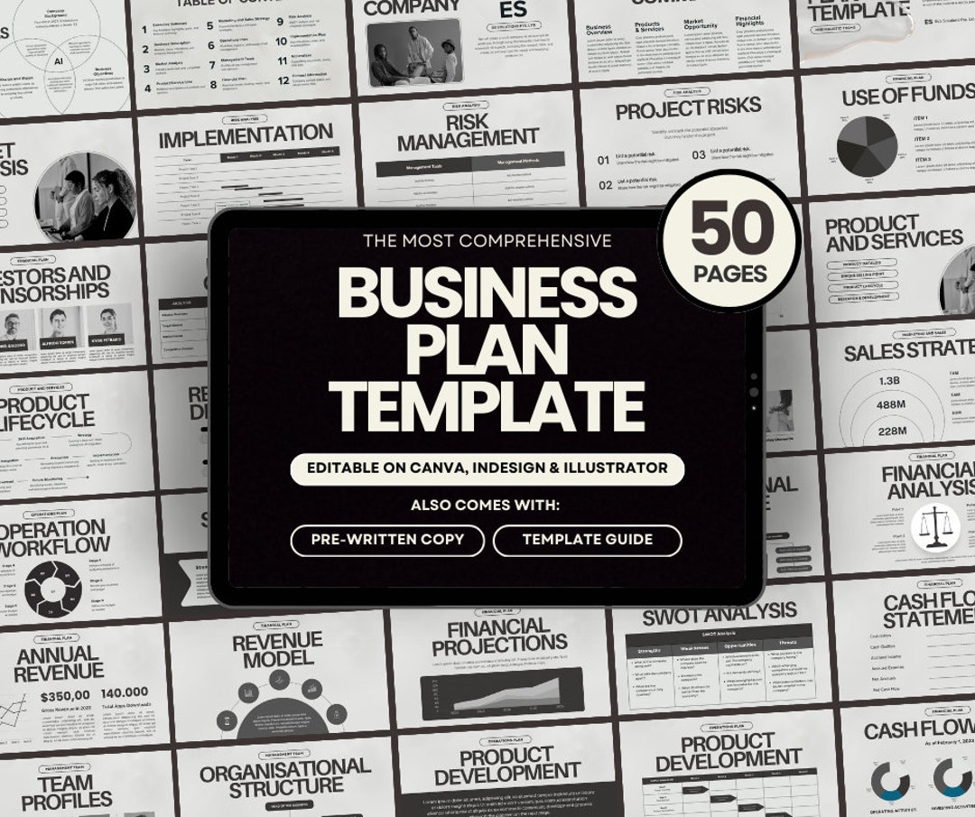 Editable Comprehensive Business Plan Proposal Template Pitch Deck ...