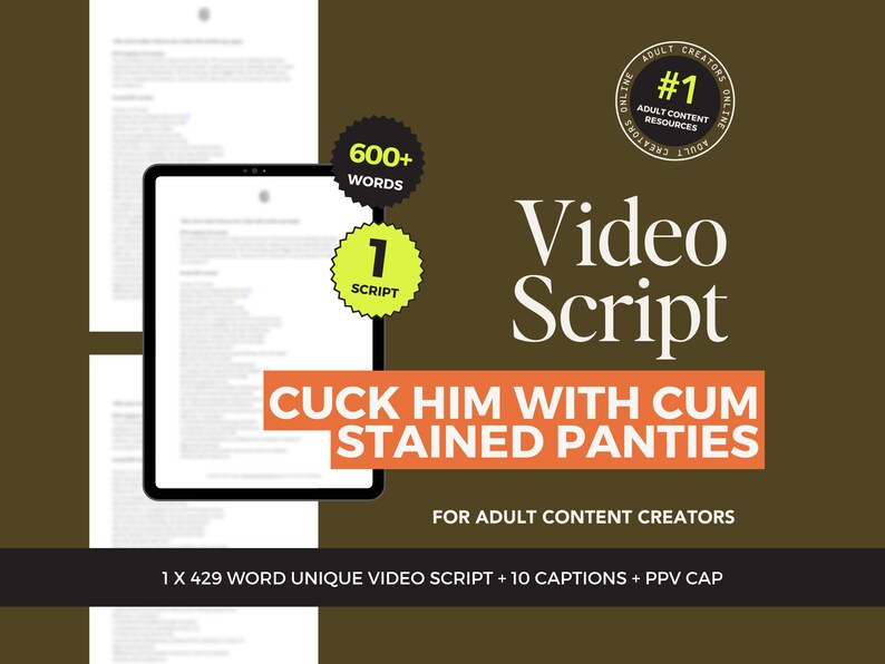 Onlyfans Cuck Him With Cum Stained Panties Script With PPV CAPS ...