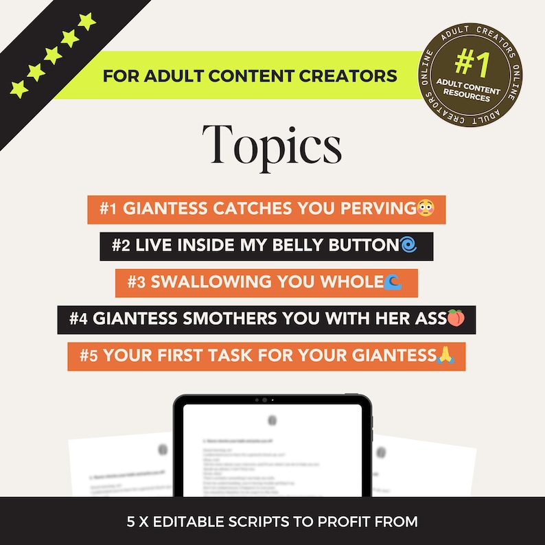 Giantess Roleplay JOI Scripts for Onlyfans – Video Scripts for Adult ...