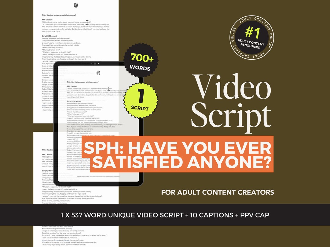 SPH Script Has That Penis Ever Satisfied Anyone With PPV CAPS, 10 Post Captions Onlyfans, Fansly ...