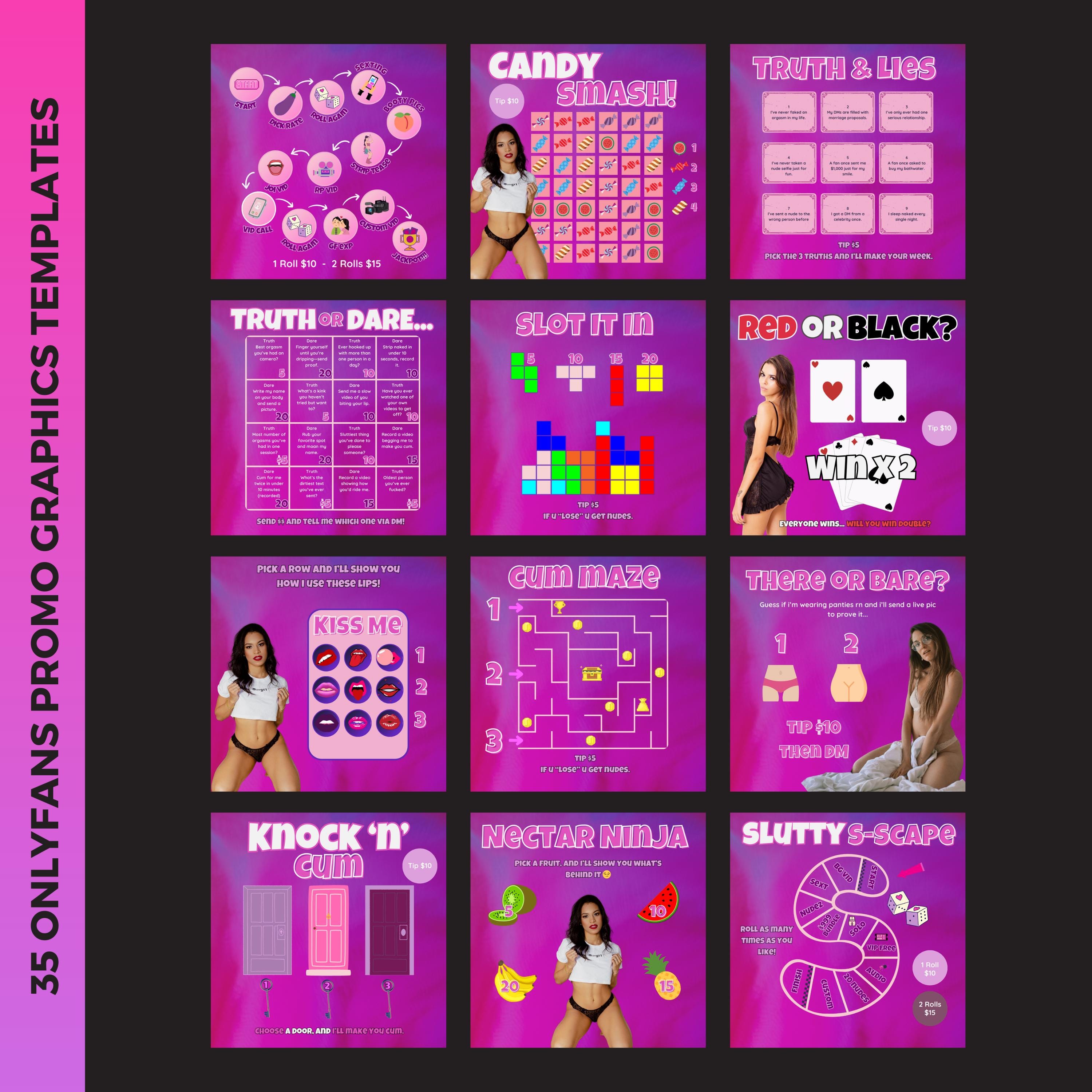 Onlyfans Games Graphics Bundle - Adult Creators