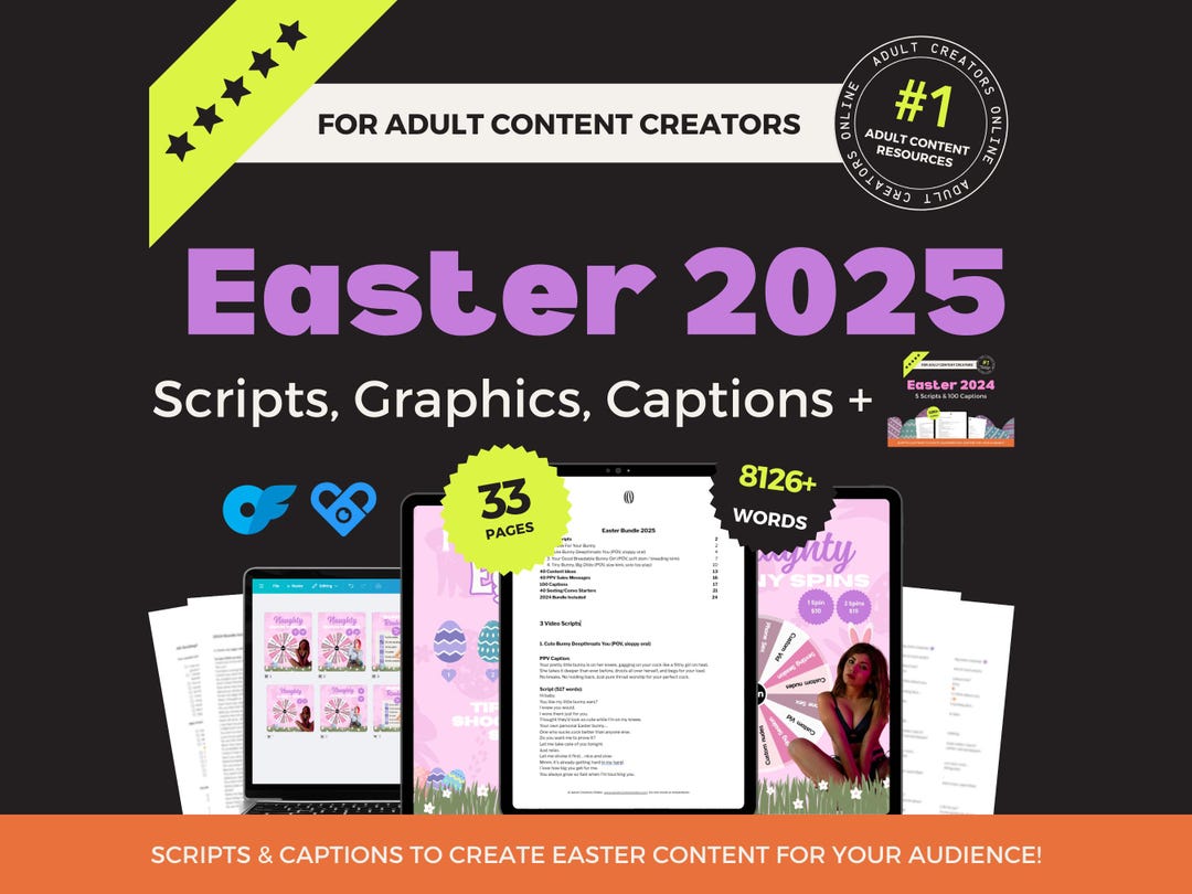 Onlyfans Easter 2025 Bundle, Captions, Onlyfans Promo Graphics ...