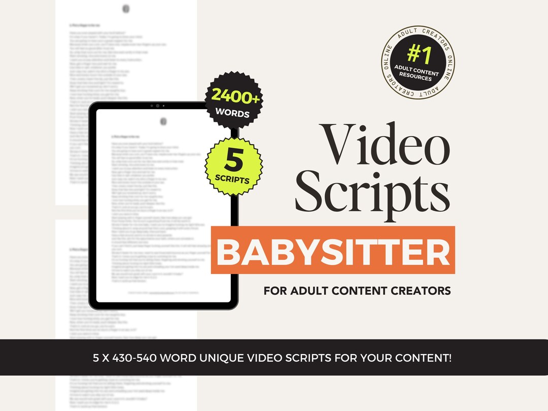 Babysitter JOI Scripts for Onlyfans, Video Scripts for Adult Content ...