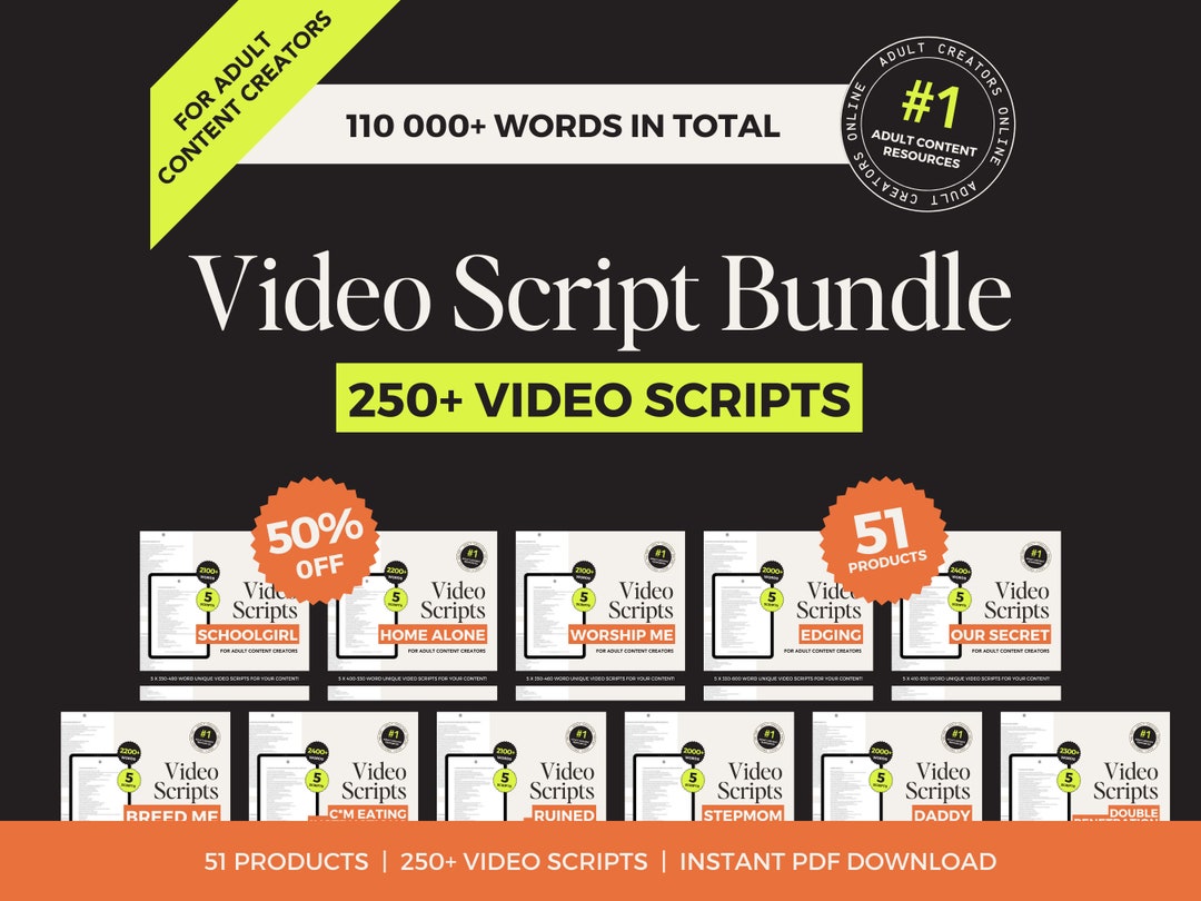 JOI Script Bundle, 250 JOI Scripts Onlyfans, Solo PPV Onlyfans, Spicy Content Ideas for Onlyfans ...